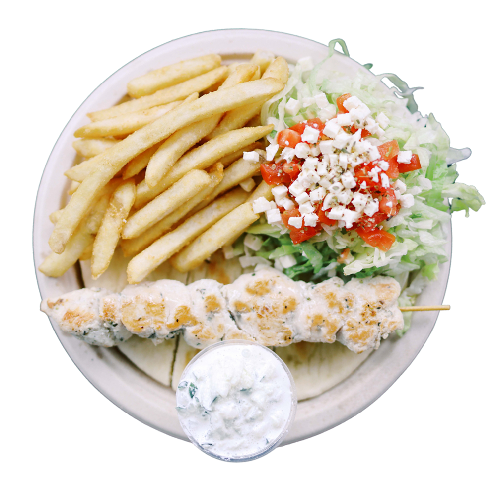 Single Chicken Kabob Platter | Ghassan's Fresh Mediterranean Eats